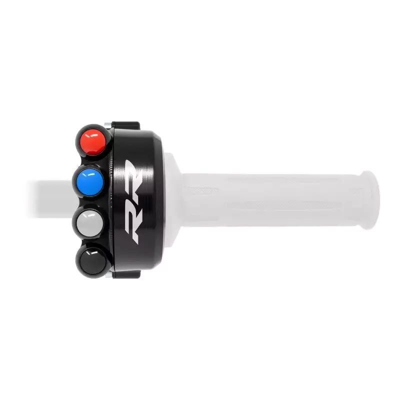 Comando Gas Jetprime con Pulsantiera Integrata Nera Racing con Logo per ...