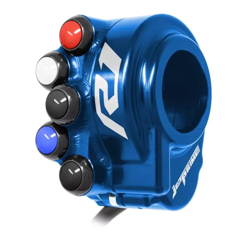 Comando Gas Jetprime con Pulsantiera Integrata Blu con Logo per YAMAHA ...