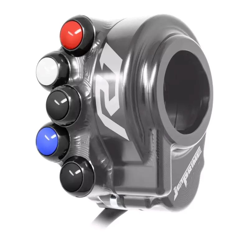 Comando Gas Jetprime con Pulsantiera Integrata Blu con Logo per YAMAHA ...